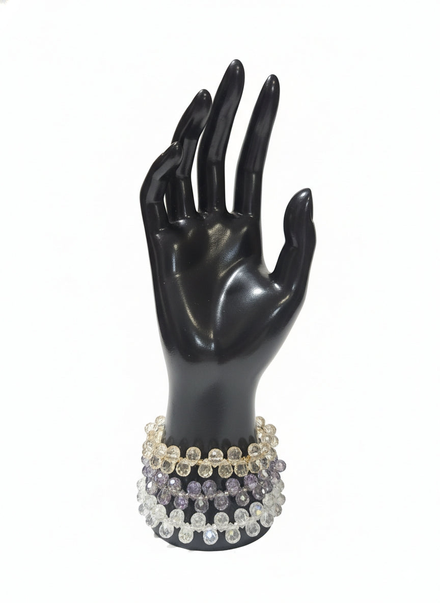 Jeweled Phone Case Bracelet – Light Brown, Clear & Black | EPIPHANY